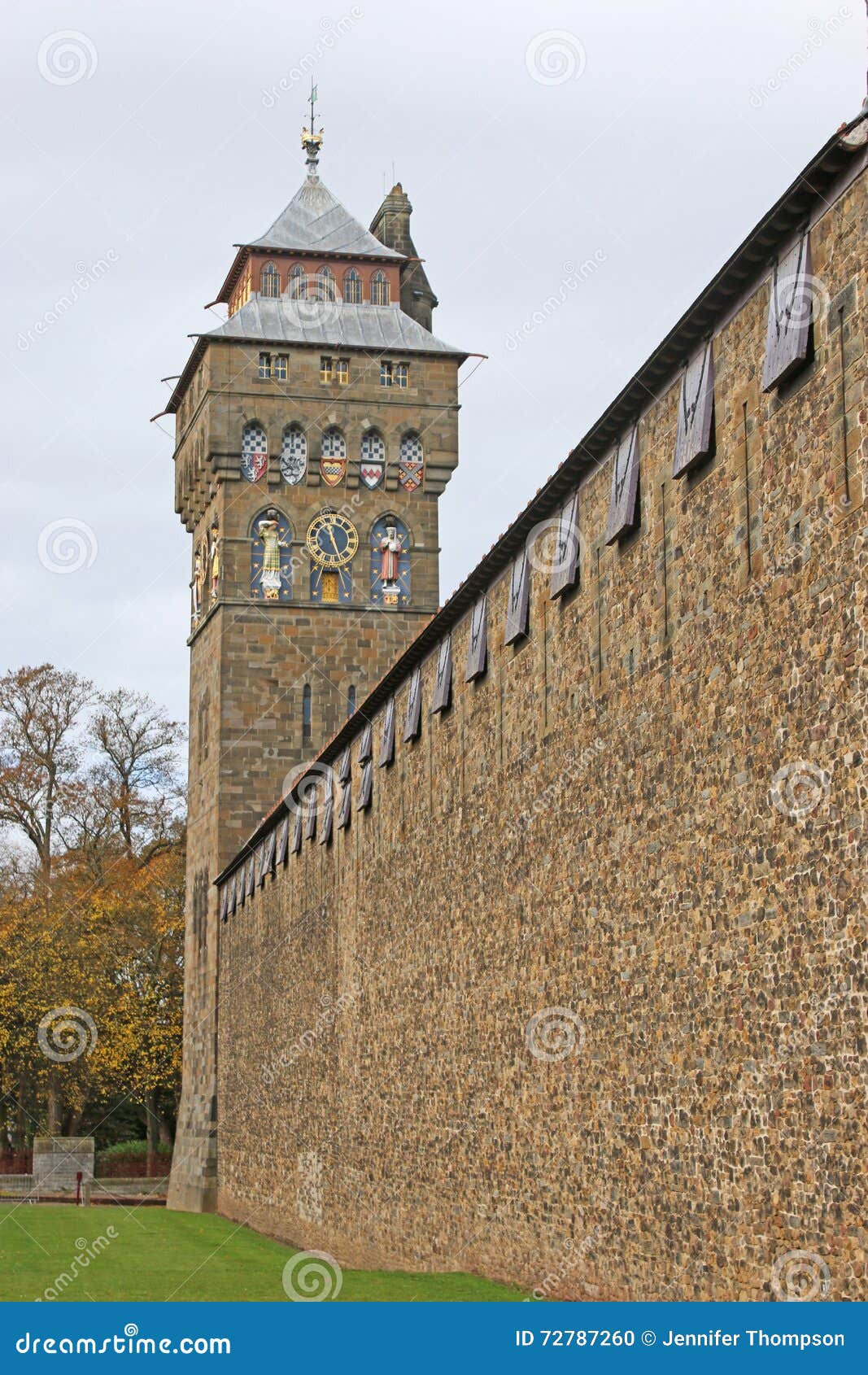 Cardiff Castle, Wales stock photo. Image of defence, moat - 72787260