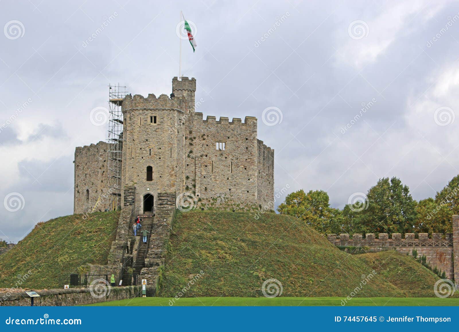 Cardiff Castle, Wales editorial image. Image of lake - 74457645