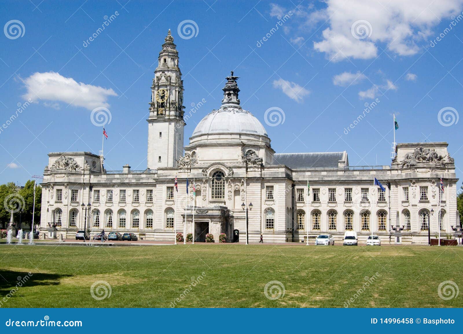 Cardiff City Hall stock photo. Image of wales, outdoors - 14996458