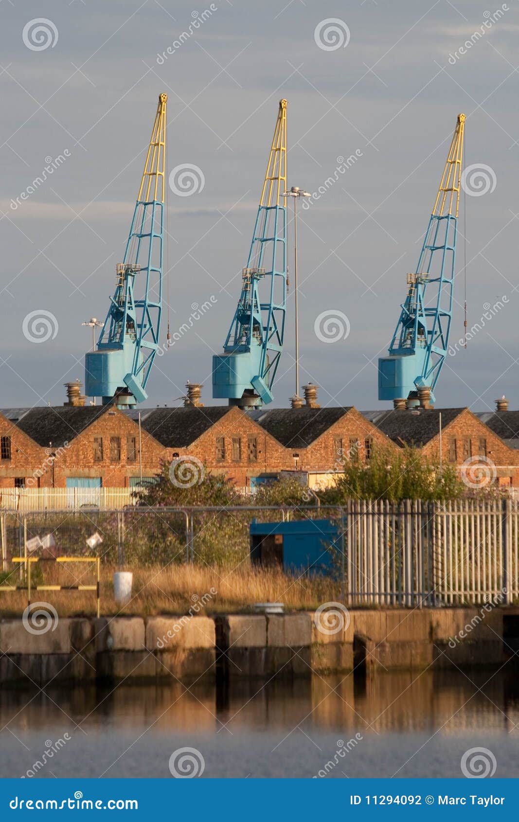 Cardiff Docks stock photo. Image of warehouses, cranes - 11294092