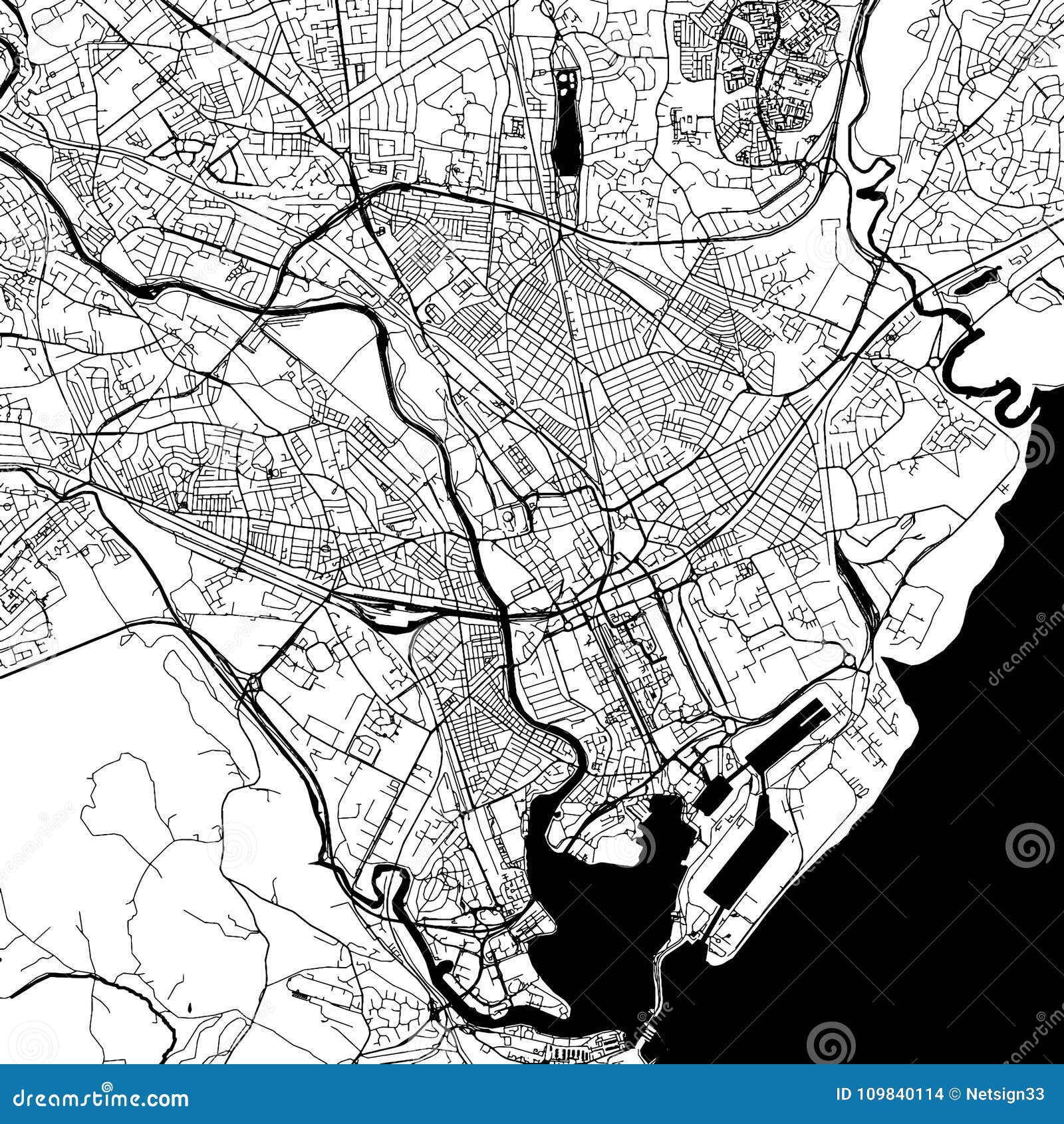 Cardiff Map Infographic Vector Isolated Illustration | CartoonDealer ...
