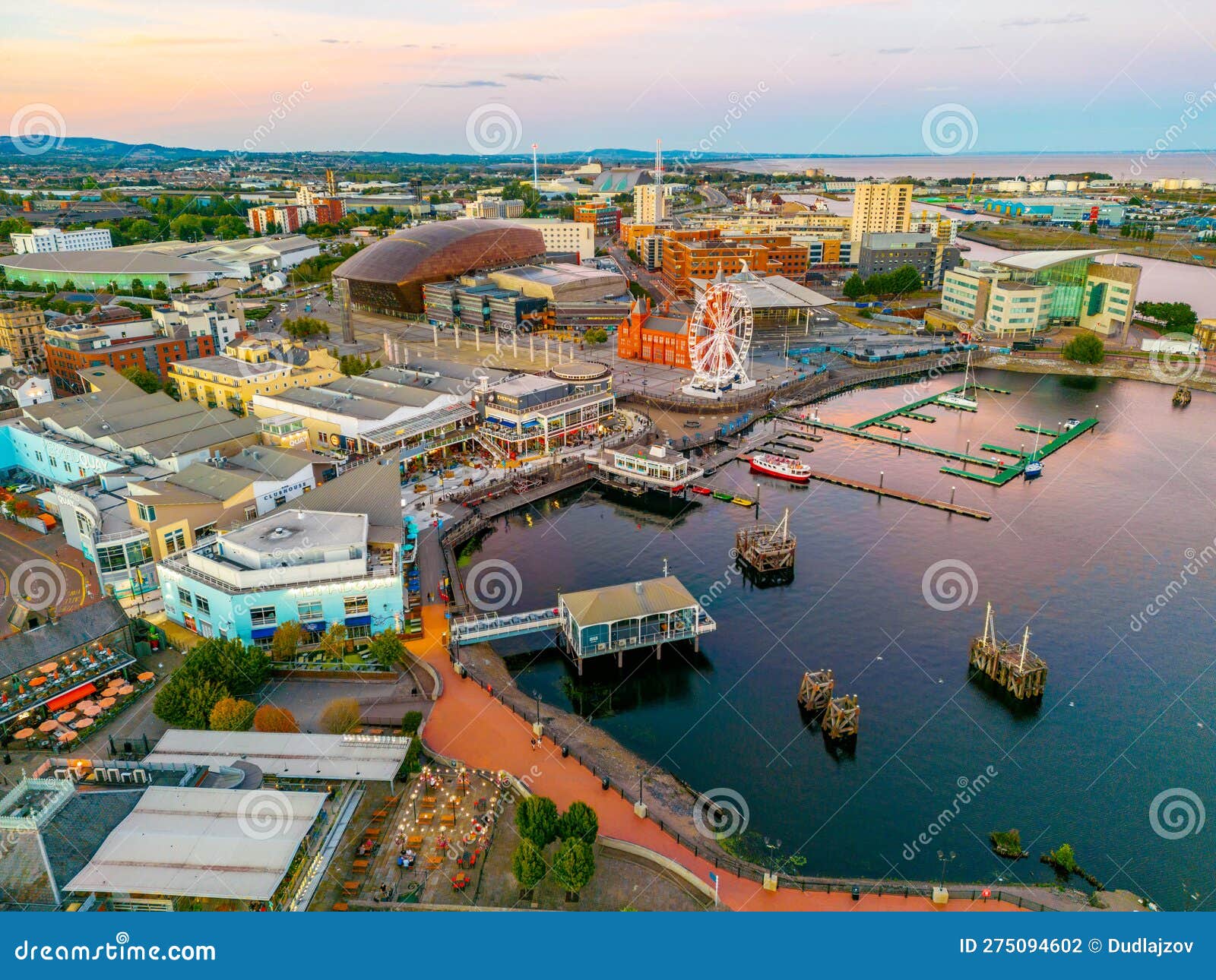 Cardiff, Wales, September 16, 2022: Sunset Panorama View of Card ... Cardiff, Wales, September 16, 2022: Sunset Panorama View of Card ...