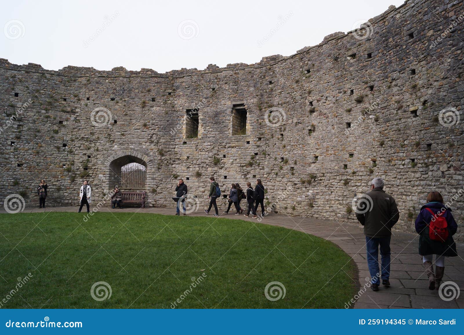 Cardiff, Wales (UK): Interior of the Norman Keep at Cardiff Castle ...