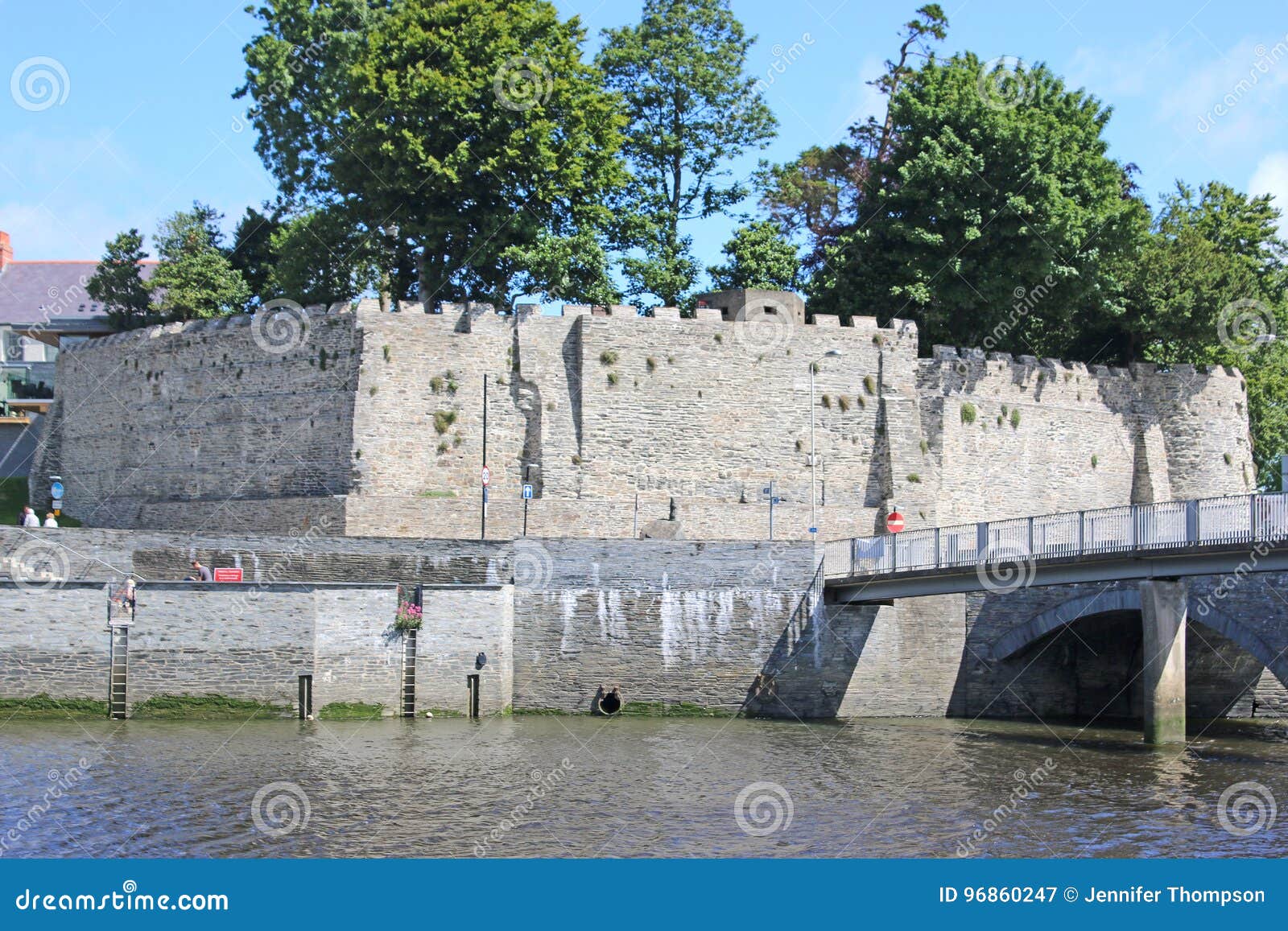 Cardigan Castle, Wales stock image. Image of wales, buttress - 96860247