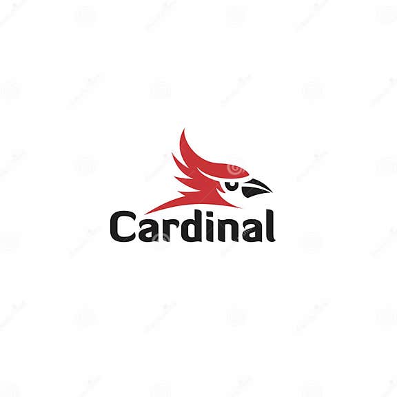 Cardinal Bird Logo Vector. Red Bird Logo Stock Vector - Illustration of ...