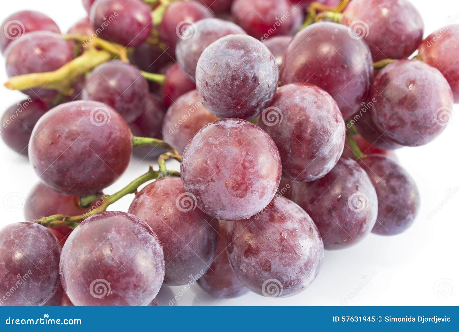 Cardinal Grapes Isolated on White Stock Image - Image of white, summer ...