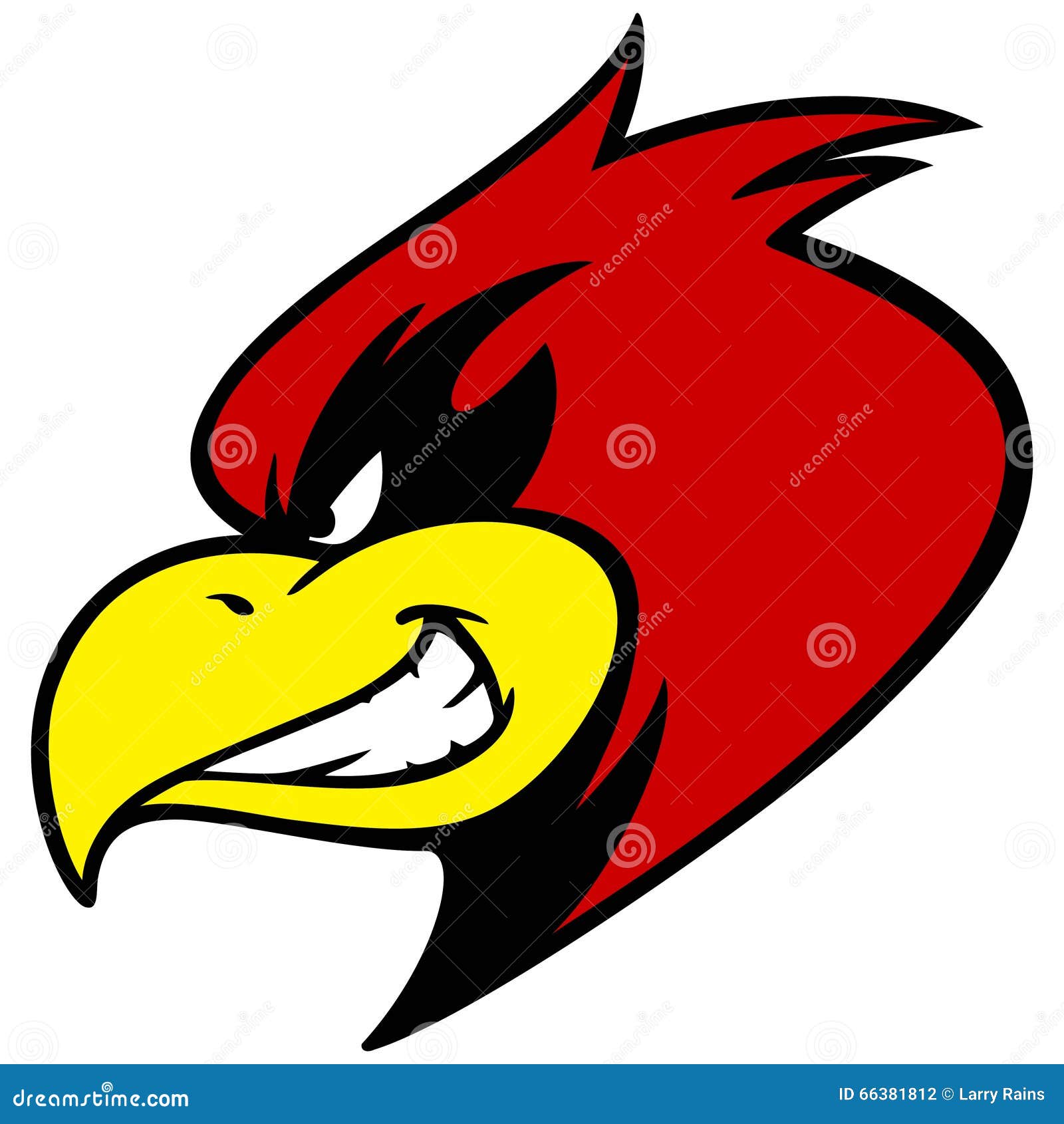 Cardinal Mascot For A Football Team Logo. Cartoon Vector ...