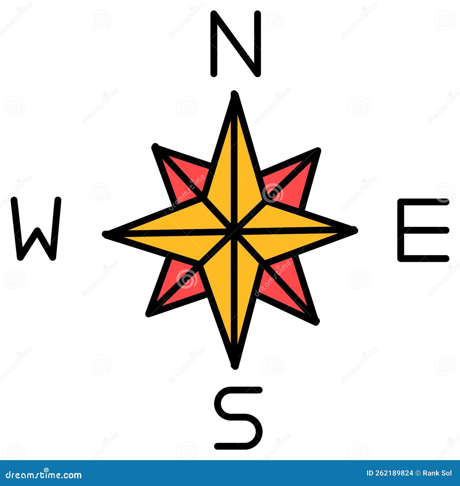 Cardinal Point Which Can Easily Modify or Edit Stock Vector ...