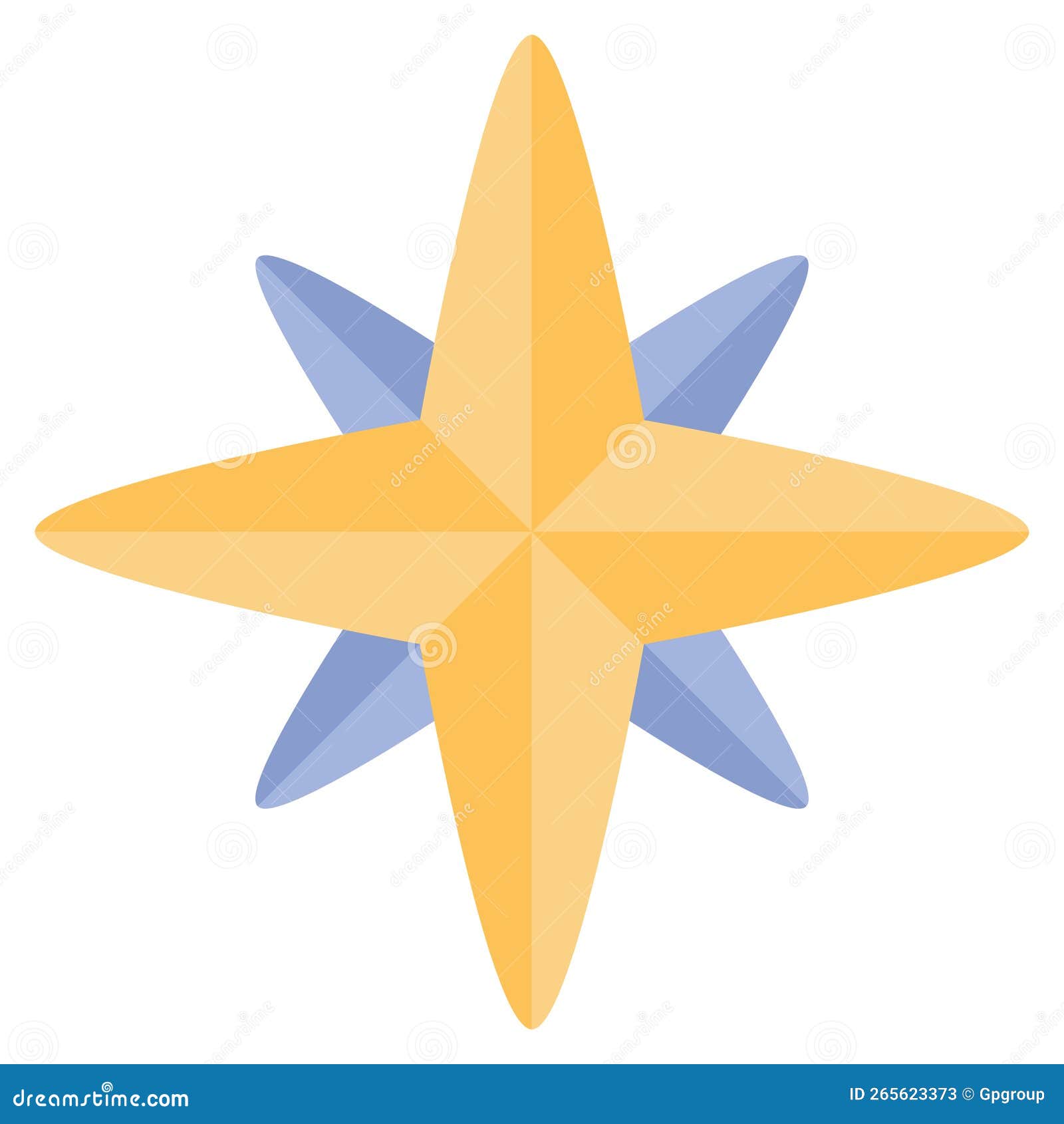 Cardinal points star stock vector. Illustration of design - 265623373
