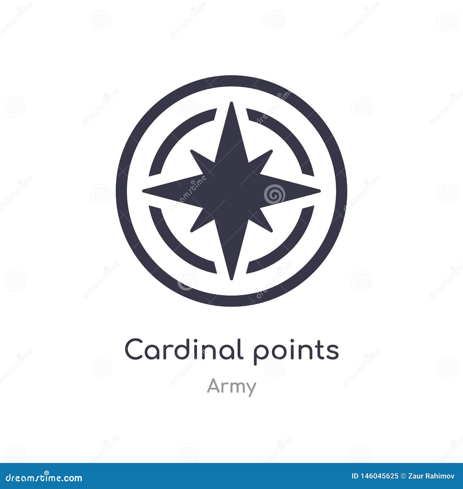 Cardinal Points on Winds Star Icon. Isolated Cardinal Points on Winds ...