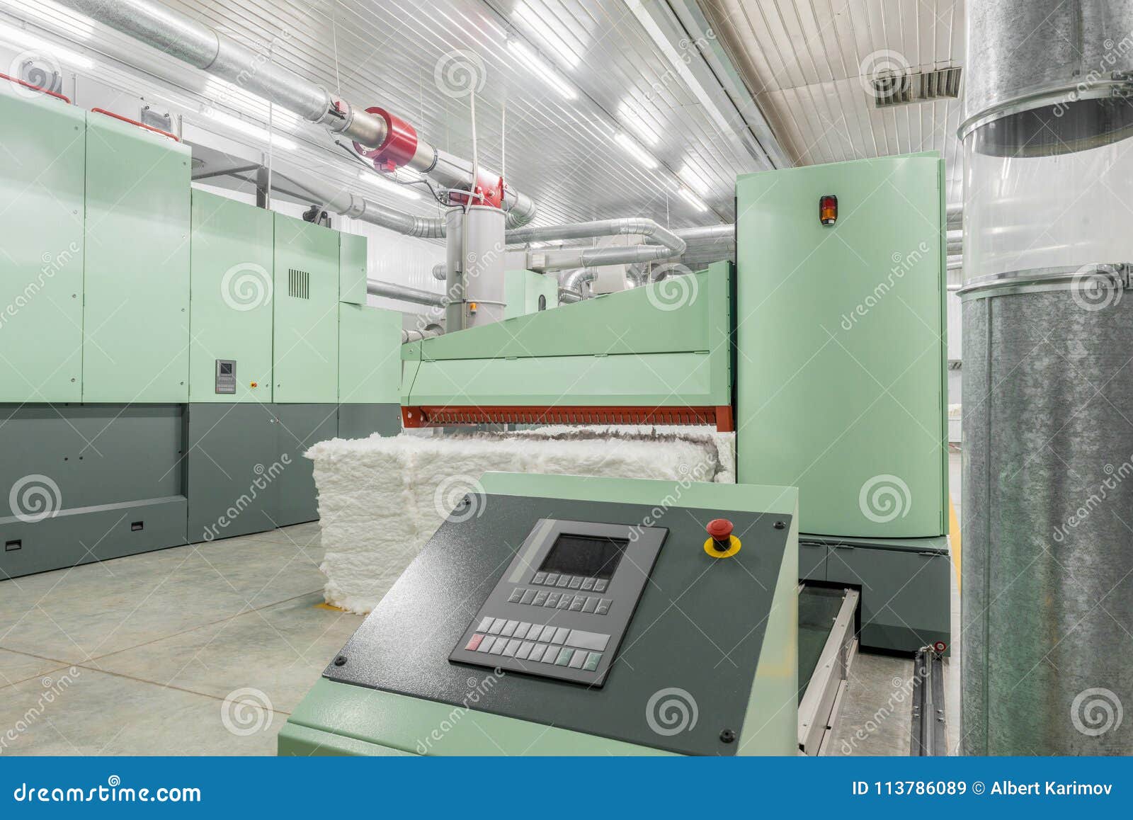 Carding Machine in Textile Factory Stock Image - Image of board ...