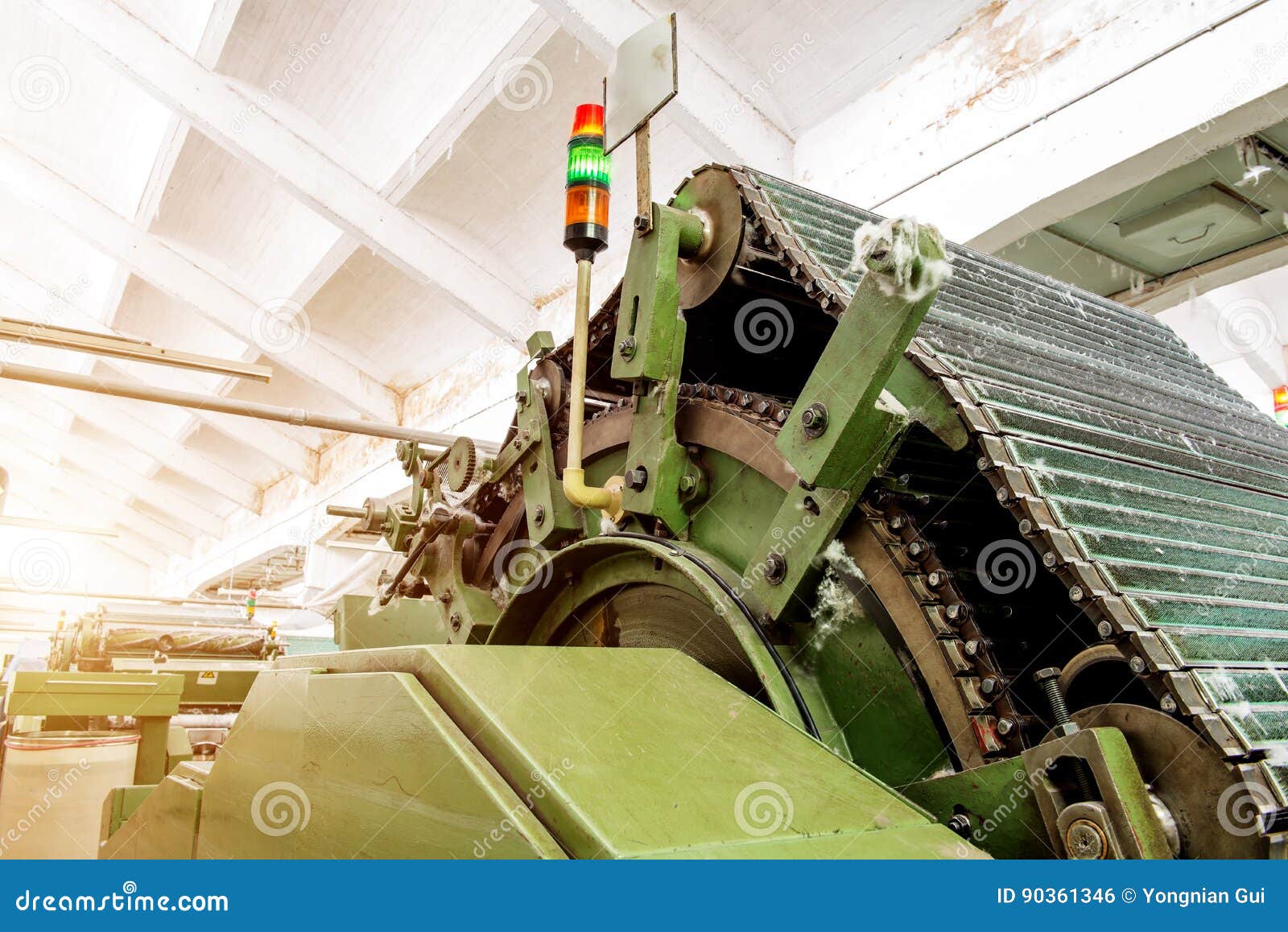 Carding Machine for Textile Mill Stock Photo - Image of weaving, line ...
