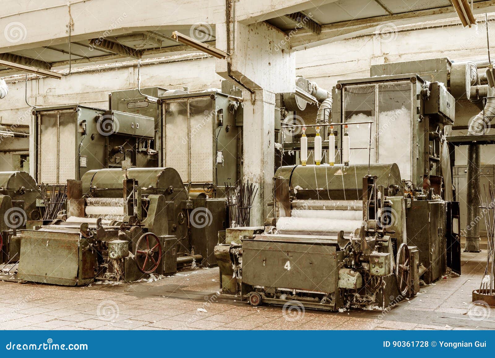 Carding Machine for Textile Mill Stock Photo - Image of carding, silk ...