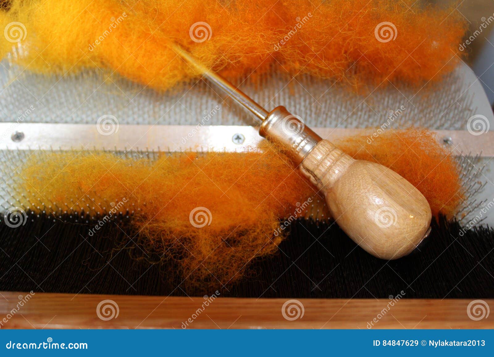Carding sheep wool stock image. Image of contaminants - 84847629