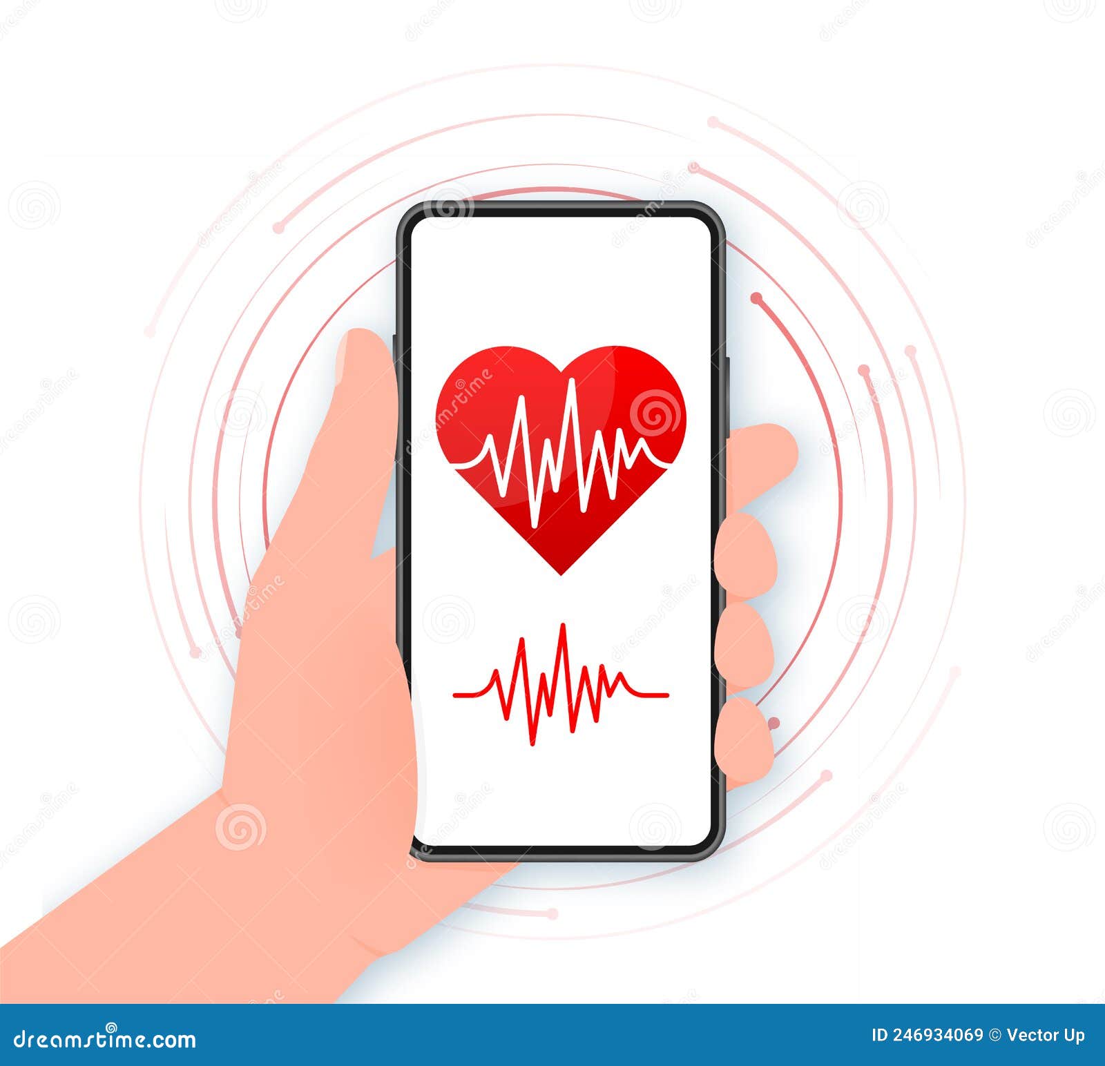 Cardio App for Medical Design. Banner Design. Isometric Vector. Web ...