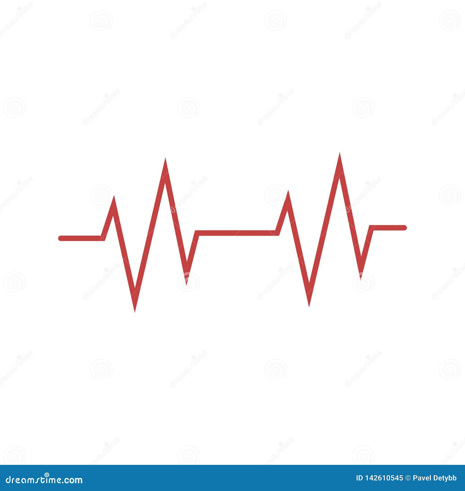 Heart Beat Diagram. ECG Electrocardiogram Chart. Red Cardiac Rhythm ...