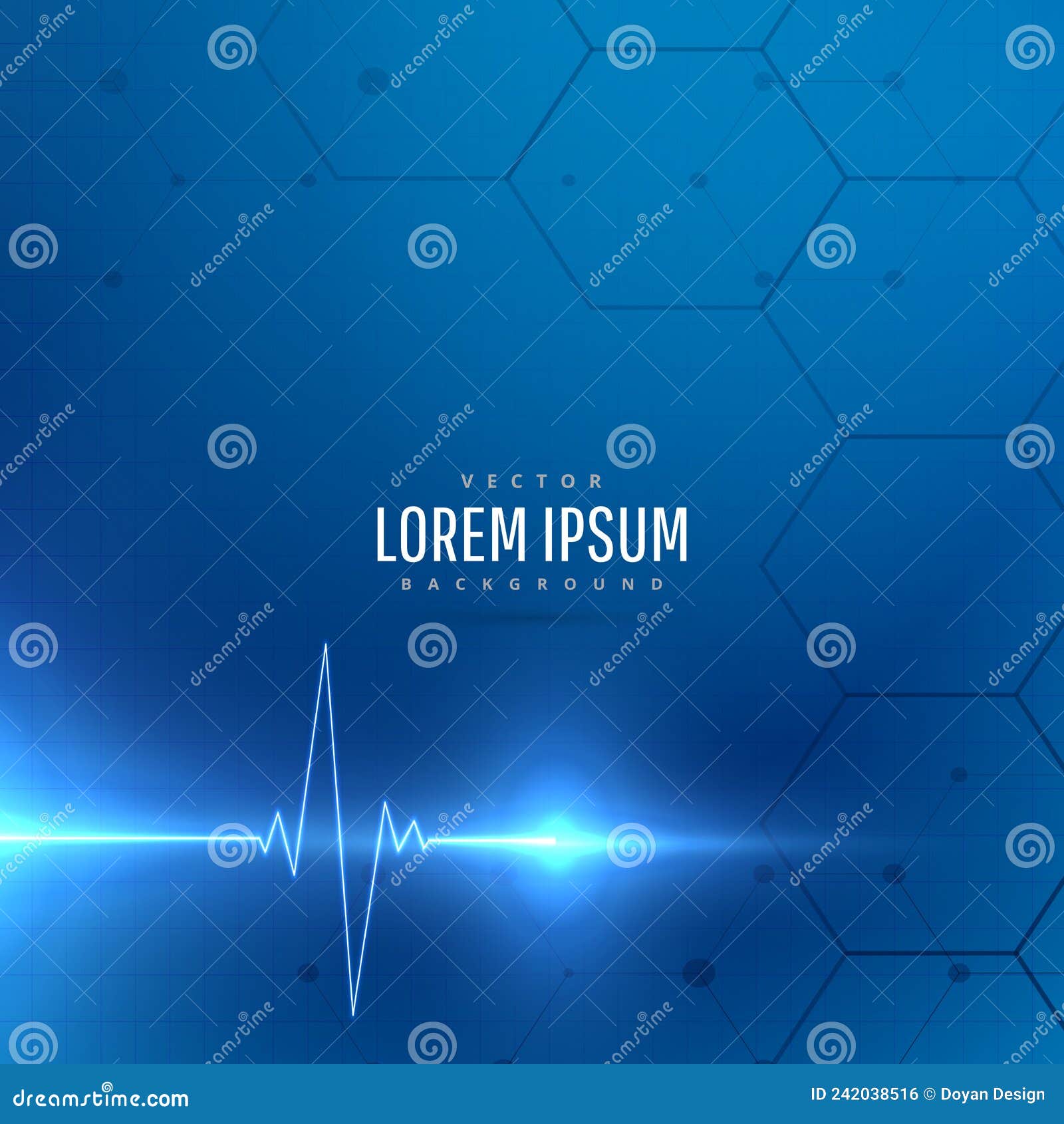 Cardio Heartbeat Medical Background Design Stock Vector - Illustration ...