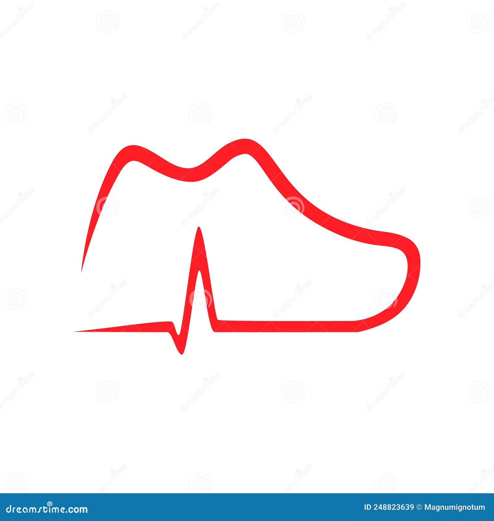Cardio Running Shoe on White Backdrop Stock Vector - Illustration of ...