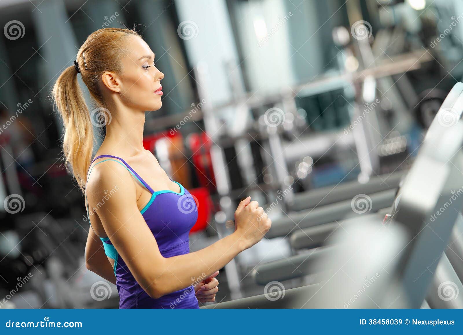 Cardio workout stock image. Image of athletic, girl, action - 38458039