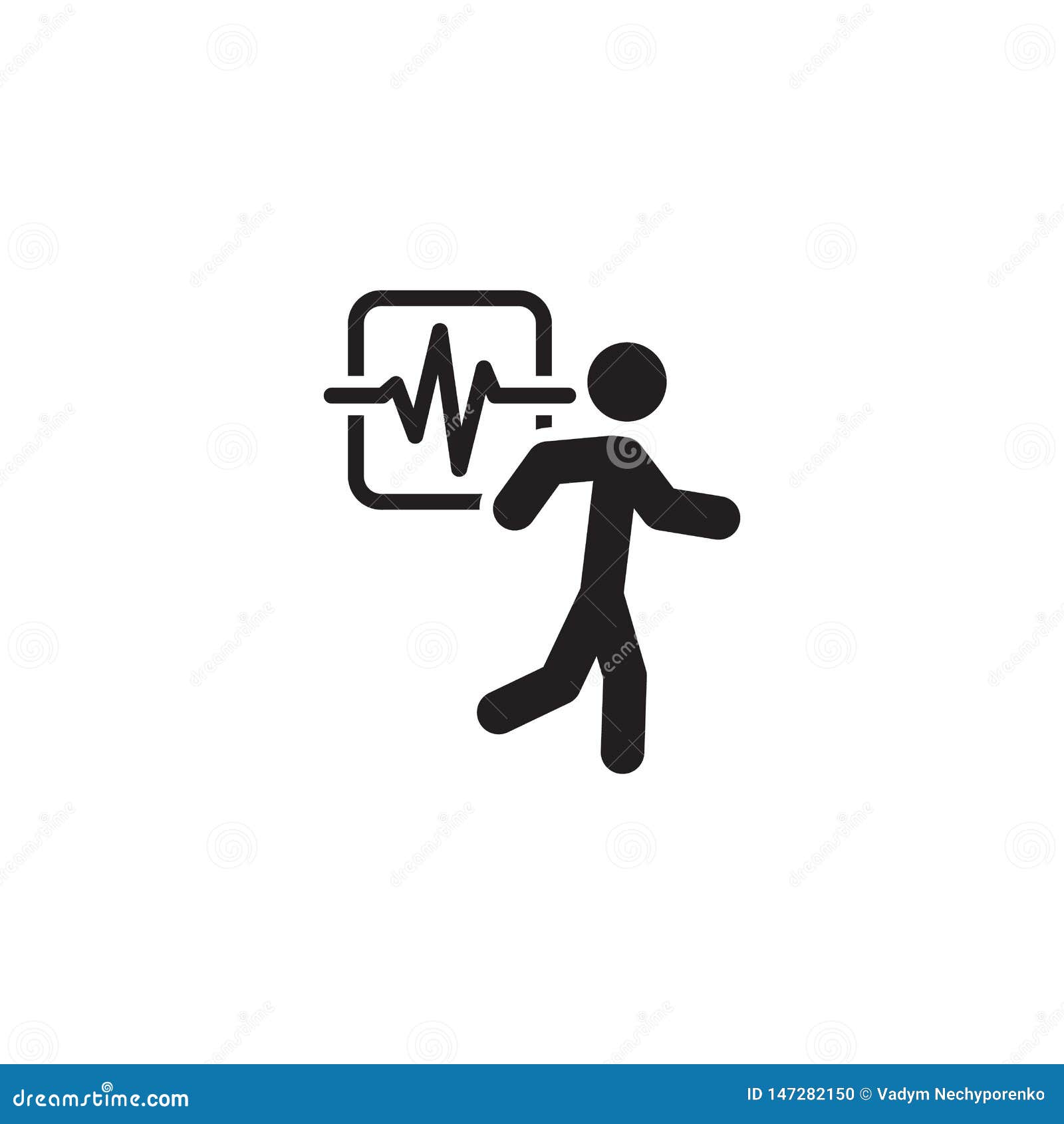 Cardio Workout and Medical Services Icon Stock Illustration ...