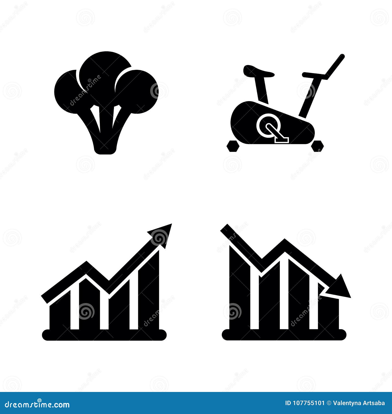 Cardio Workout. Simple Related Vector Icons Stock Vector - Illustration ...