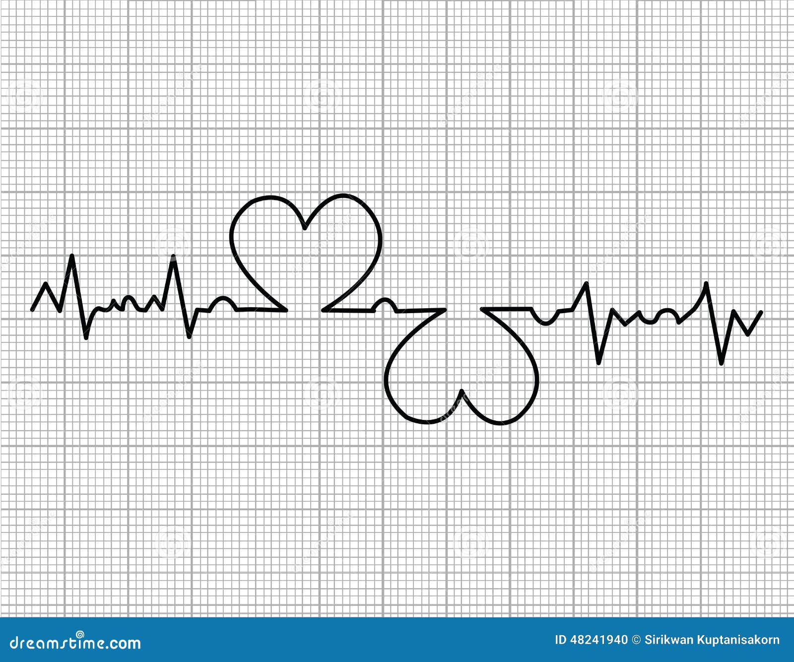 Cardiogram illustrazione vettoriale. Illustrazione di modello - 48241940
