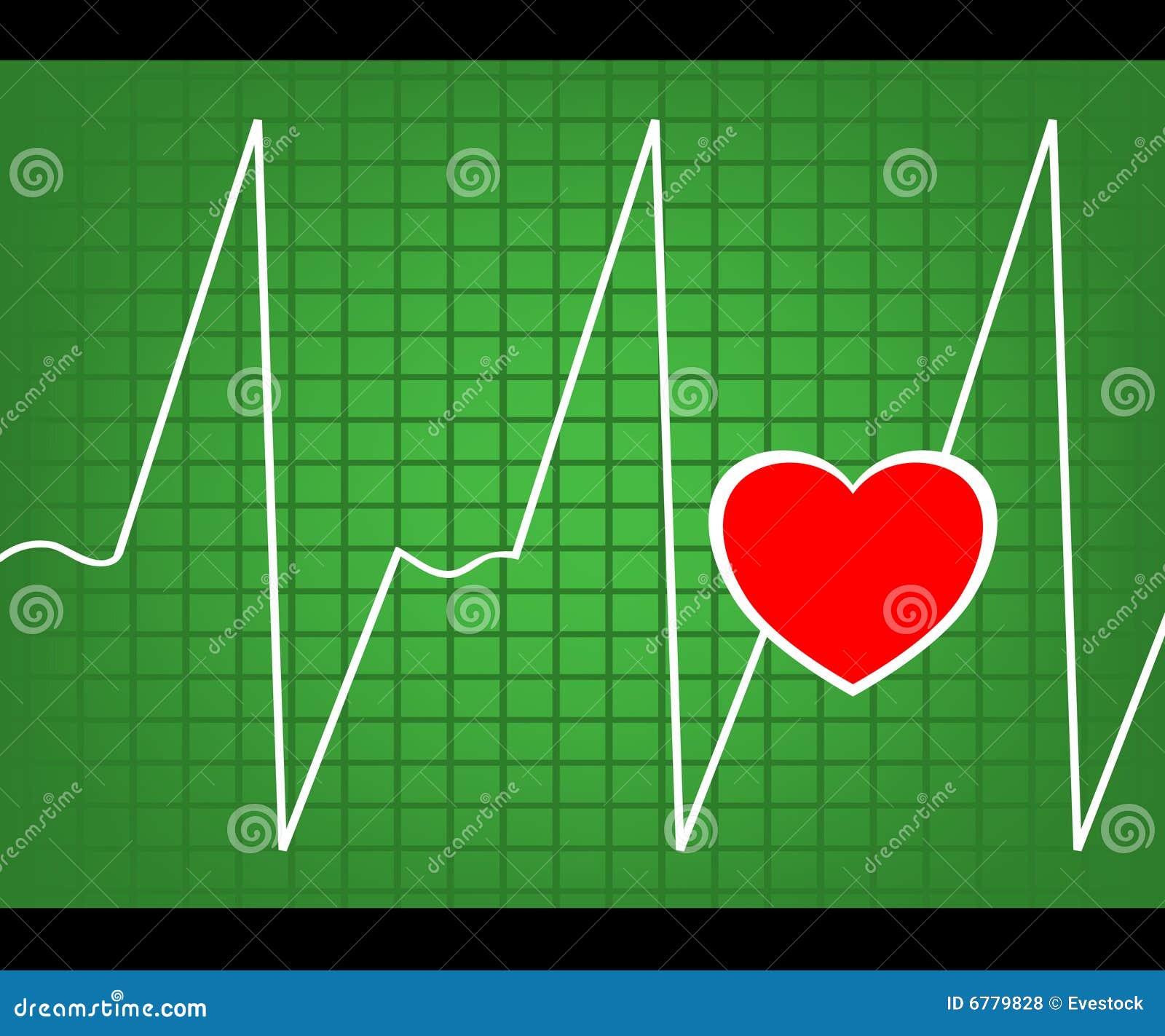 Cardiogram stock vector. Illustration of curve, healthcare - 6779828