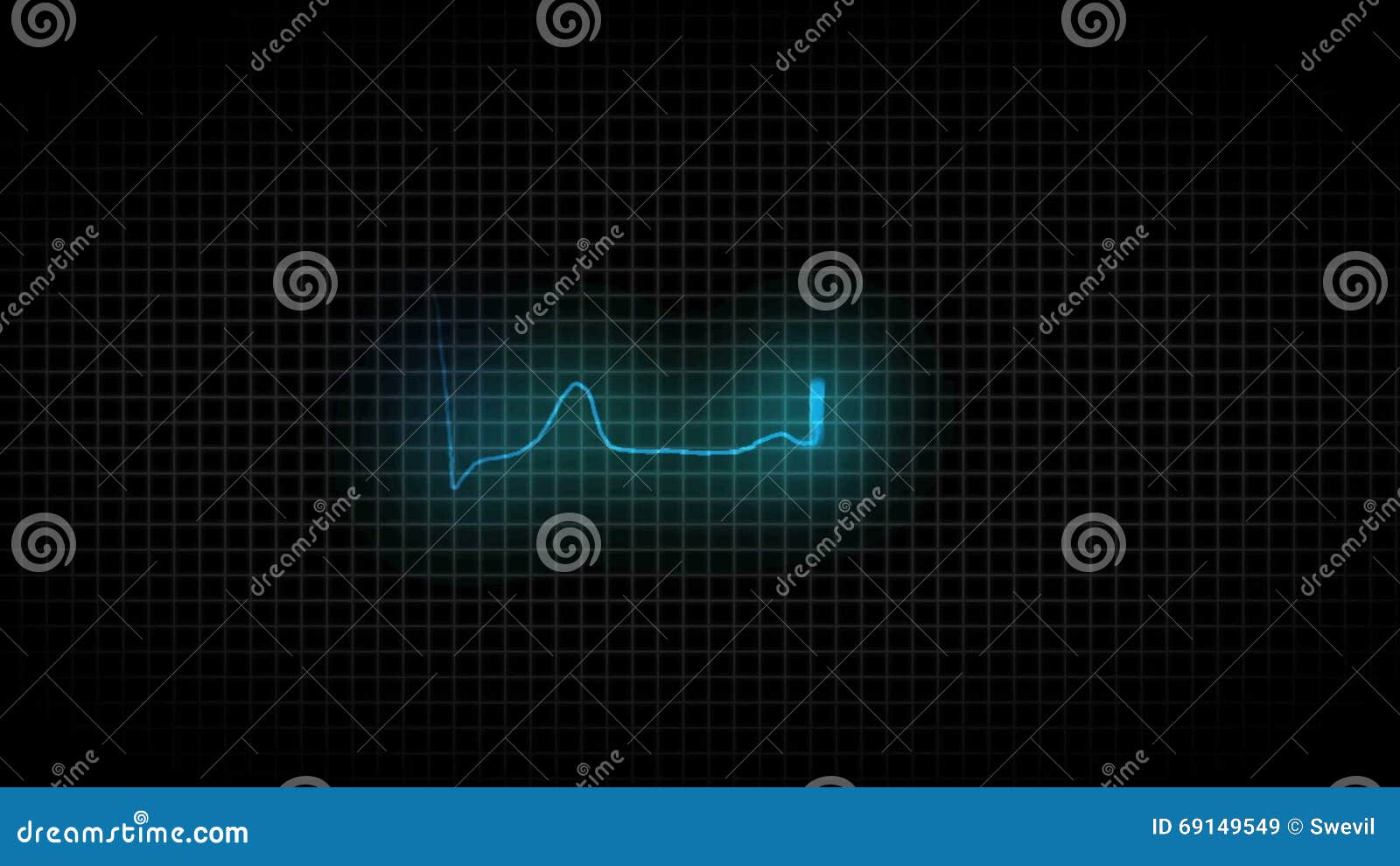 Cardiogram Healthy Heart. Animated EKG Display Stock Video - Video of ...