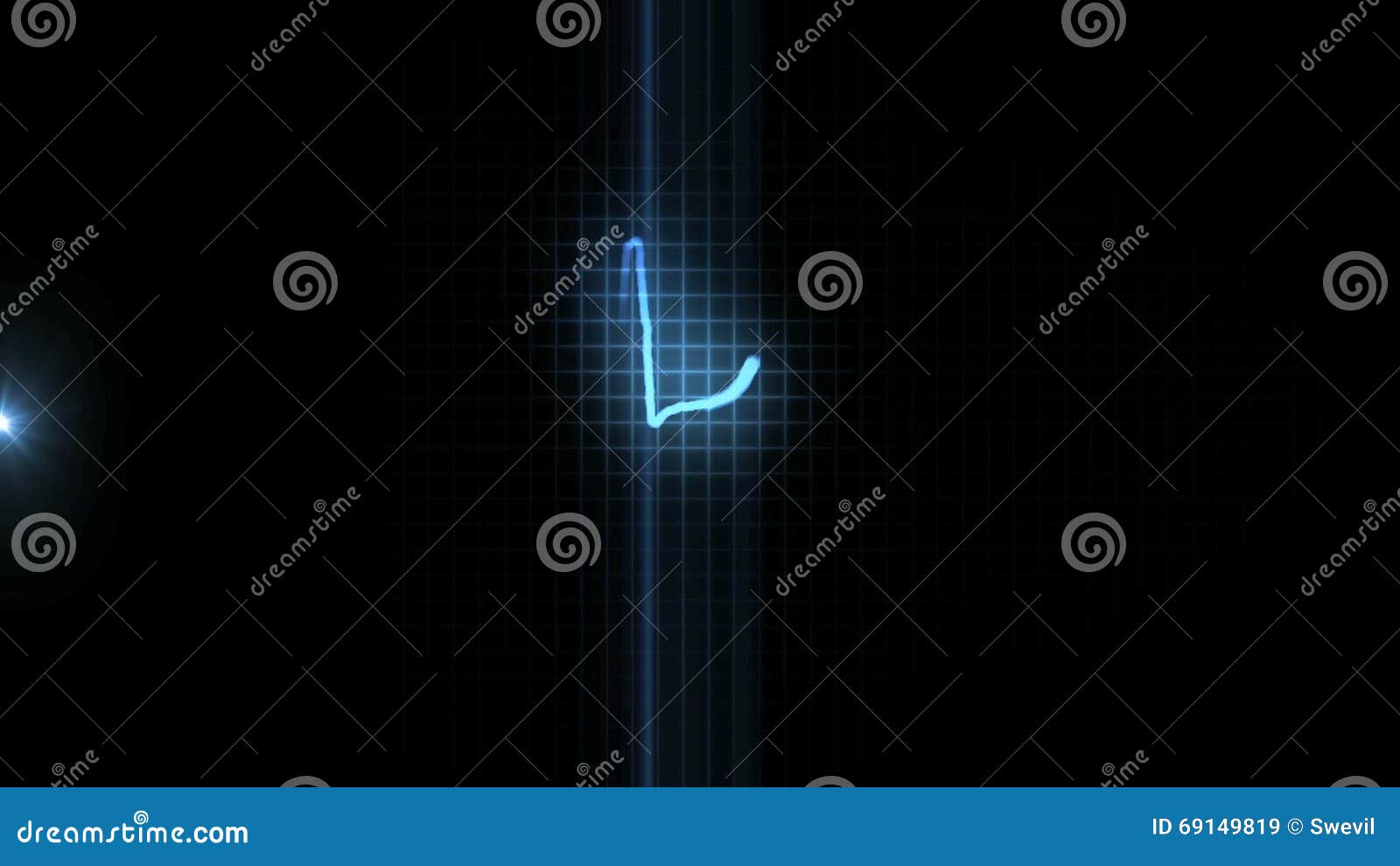 Cardiogram Healthy Heart. Animated EKG Display Stock Video - Video of ...