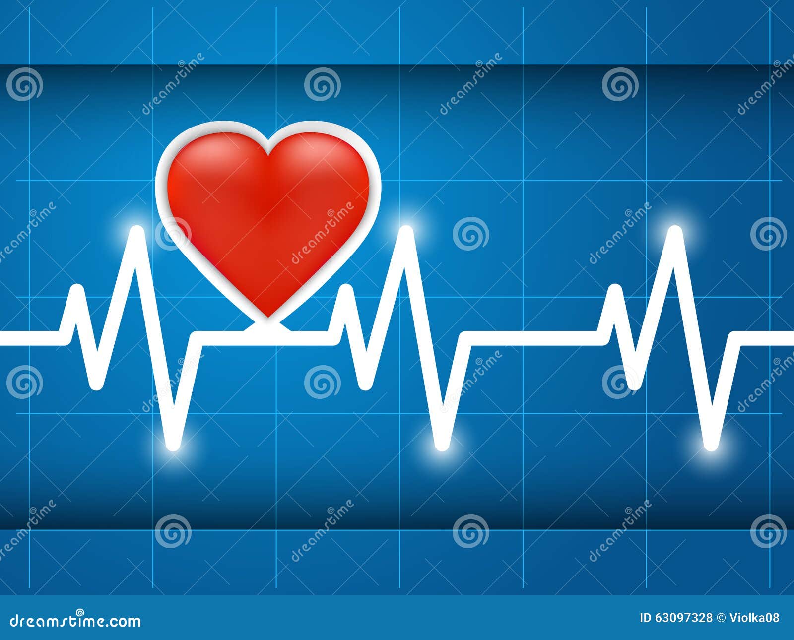 Cardiogram Healthy Heart Stock Illustration Illustration Of Frequency