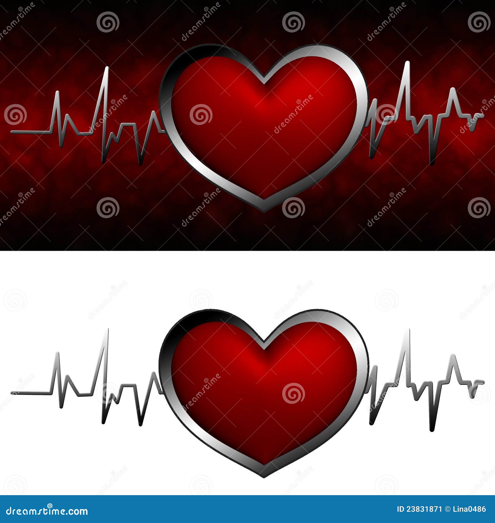 Cardiogram With Heart Stock Illustration Illustration Of Analyze