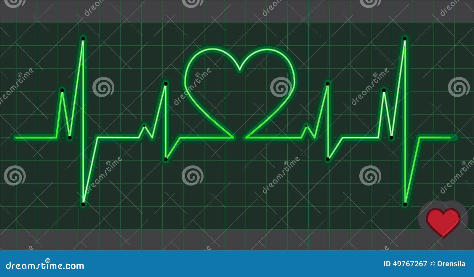 Cardiogram Heart Love Stock Vector Illustration Of Ideas 49767267