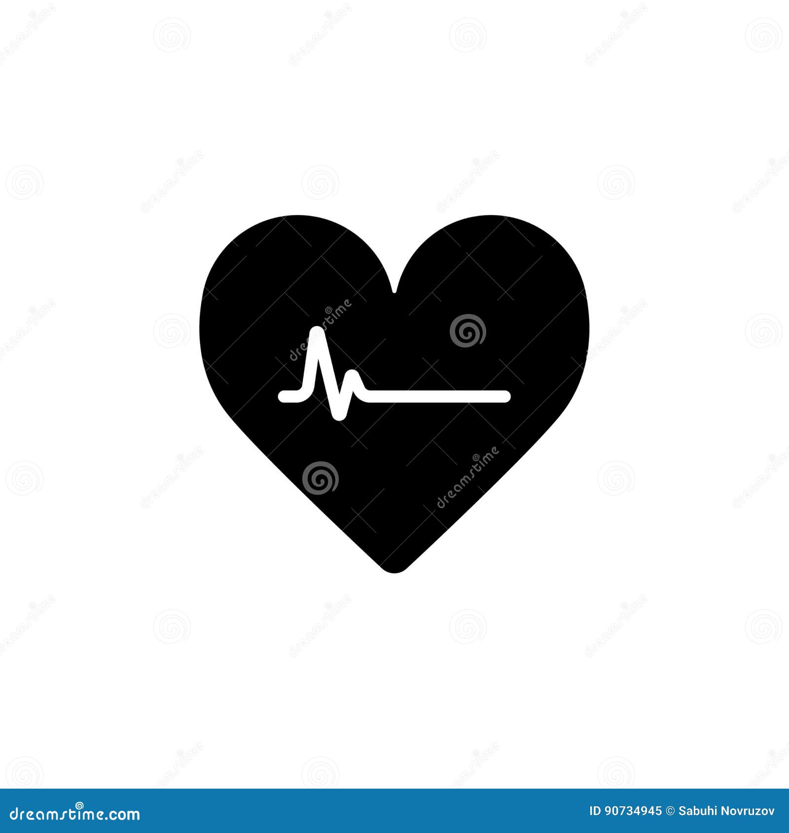 Cardiogram of Heart Stop and Death . Heart Stop Vector Icon Stock ...