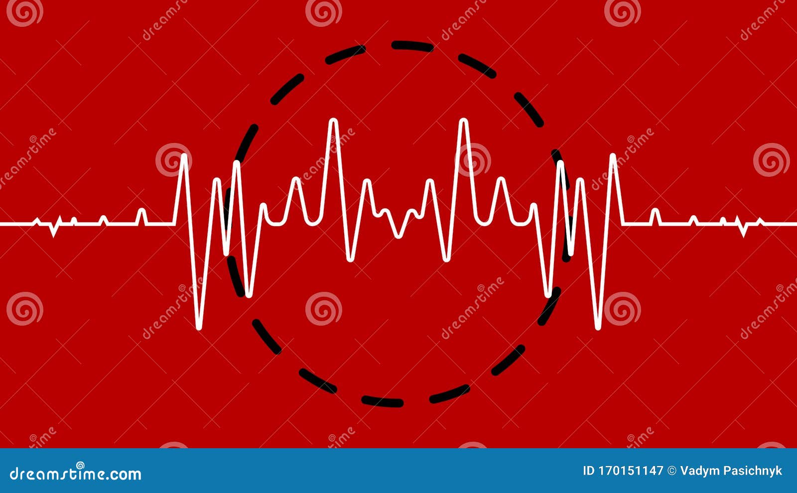 Cardiogram Heartbeat Line Vector Illustration Stock Illustration