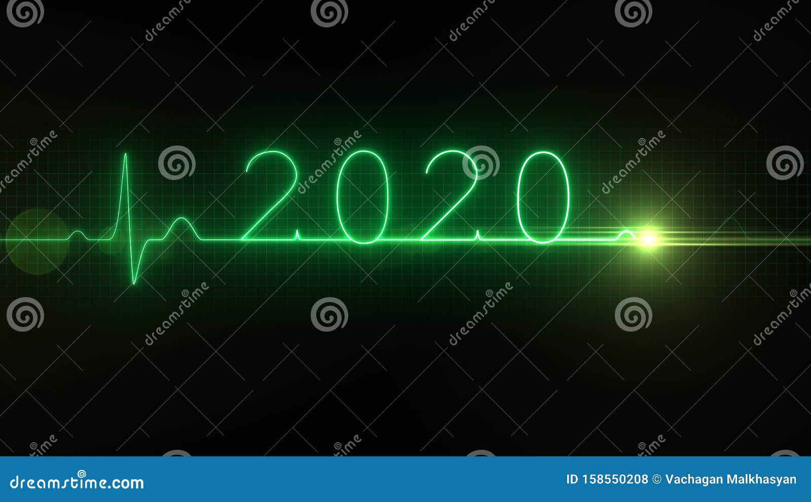 Cardiogram 2020. Loop stock illustration. Illustration of background ...