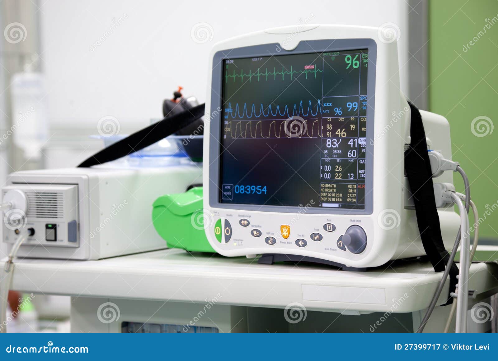 Cardiogram monitor stock image. Image of hospital, screen - 27399717