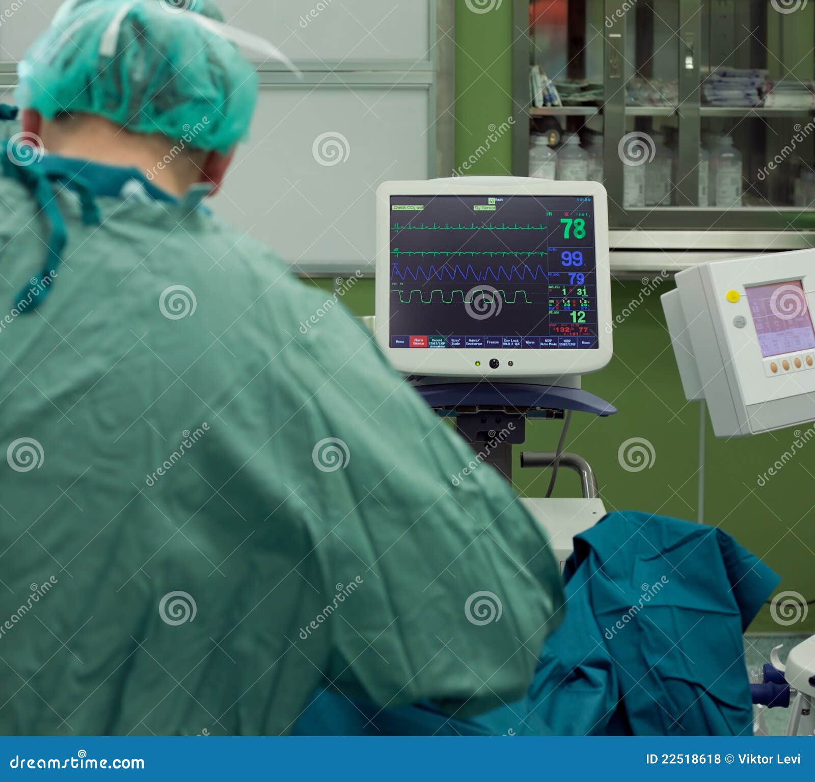 Cardiogram monitor surgery stock photo. Image of monitor - 22518618