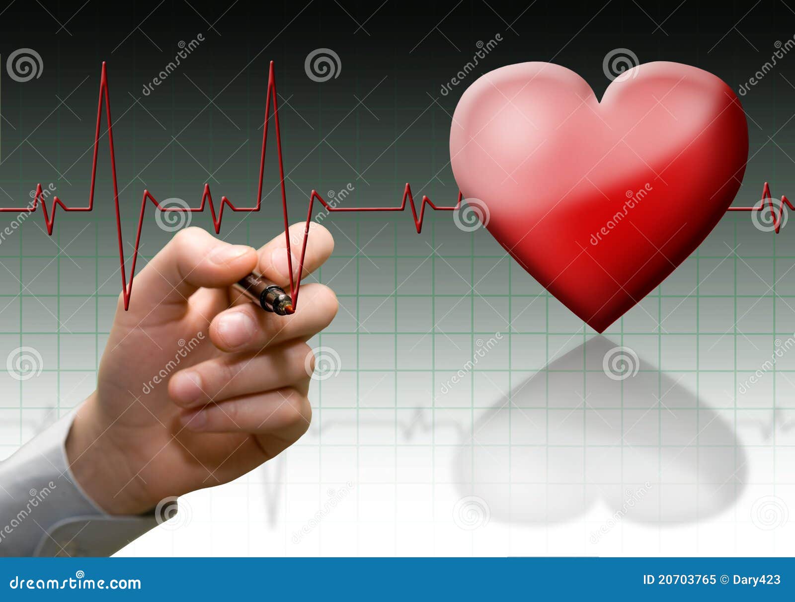 Cardiogramme de coeur. image stock. Image du santé, heartbeat - 20703765