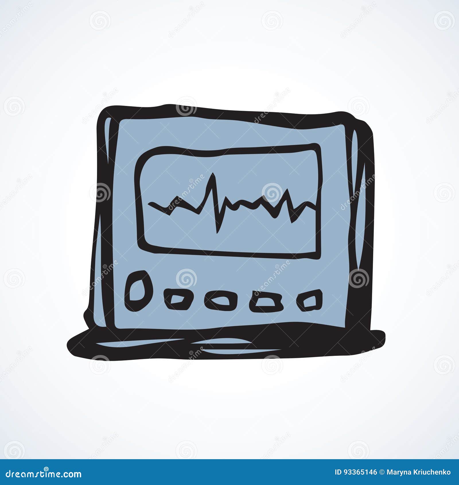 Cardiograph Vector Drawing Stock Vector Illustration Of Diagnostic