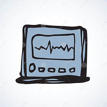 Cardiograph. Vector Drawing Stock Vector - Illustration of diagnostic ...