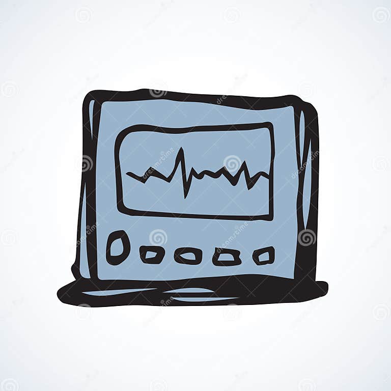 Cardiograph. Vector Drawing Stock Vector - Illustration of diagnostic ...