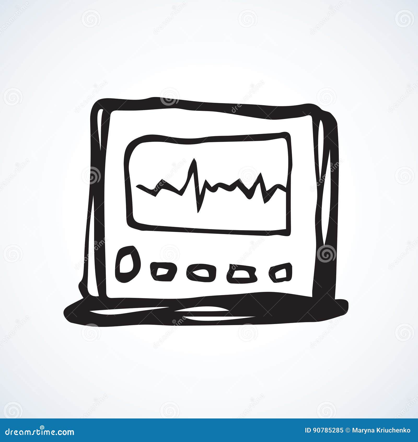 Cardiograph. Vector Drawing Stock Vector - Illustration of background ...