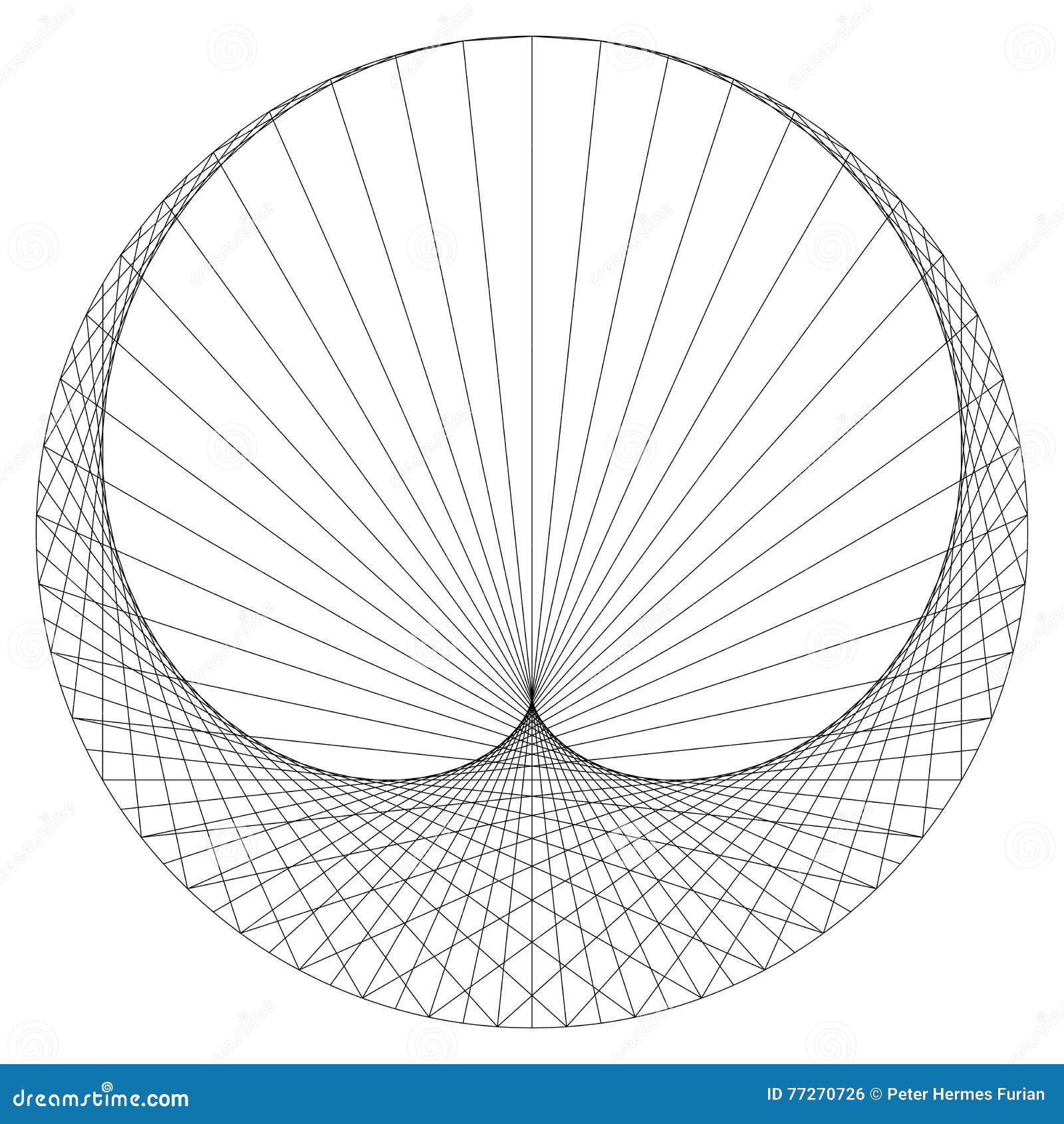 Cardioid Sinusoidal Spiral Pattern Vector Illustration | CartoonDealer ...
