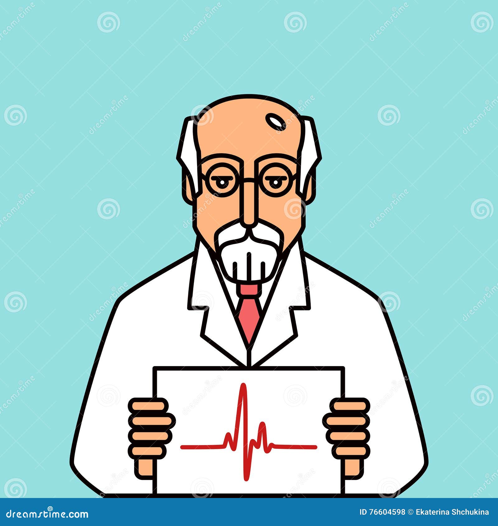 Cardiologist vektor illustrationer. Illustration av diagram - 76604598