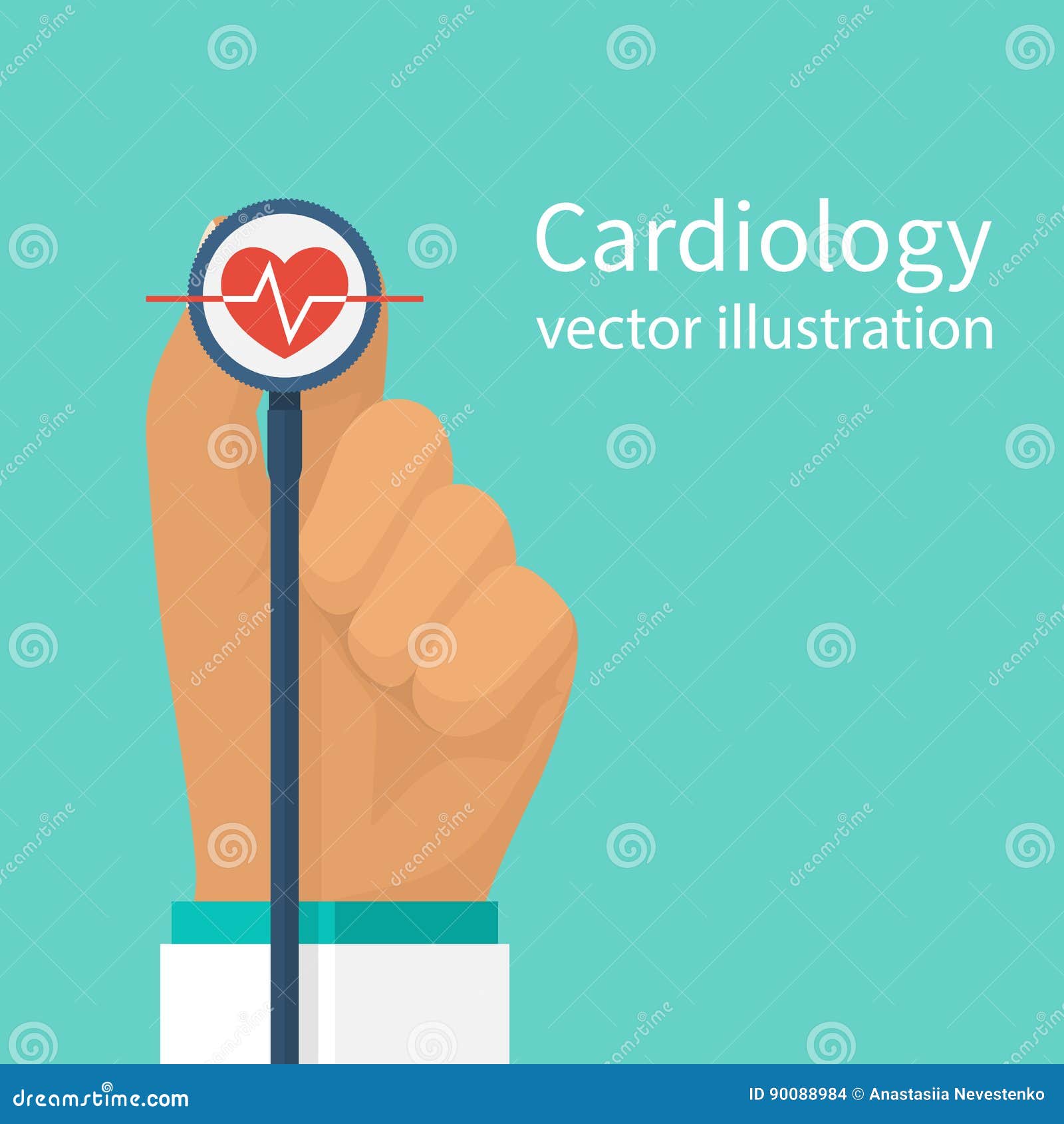 Cardiologist Doctor Vector Stock Vector Illustration Of Cardiology