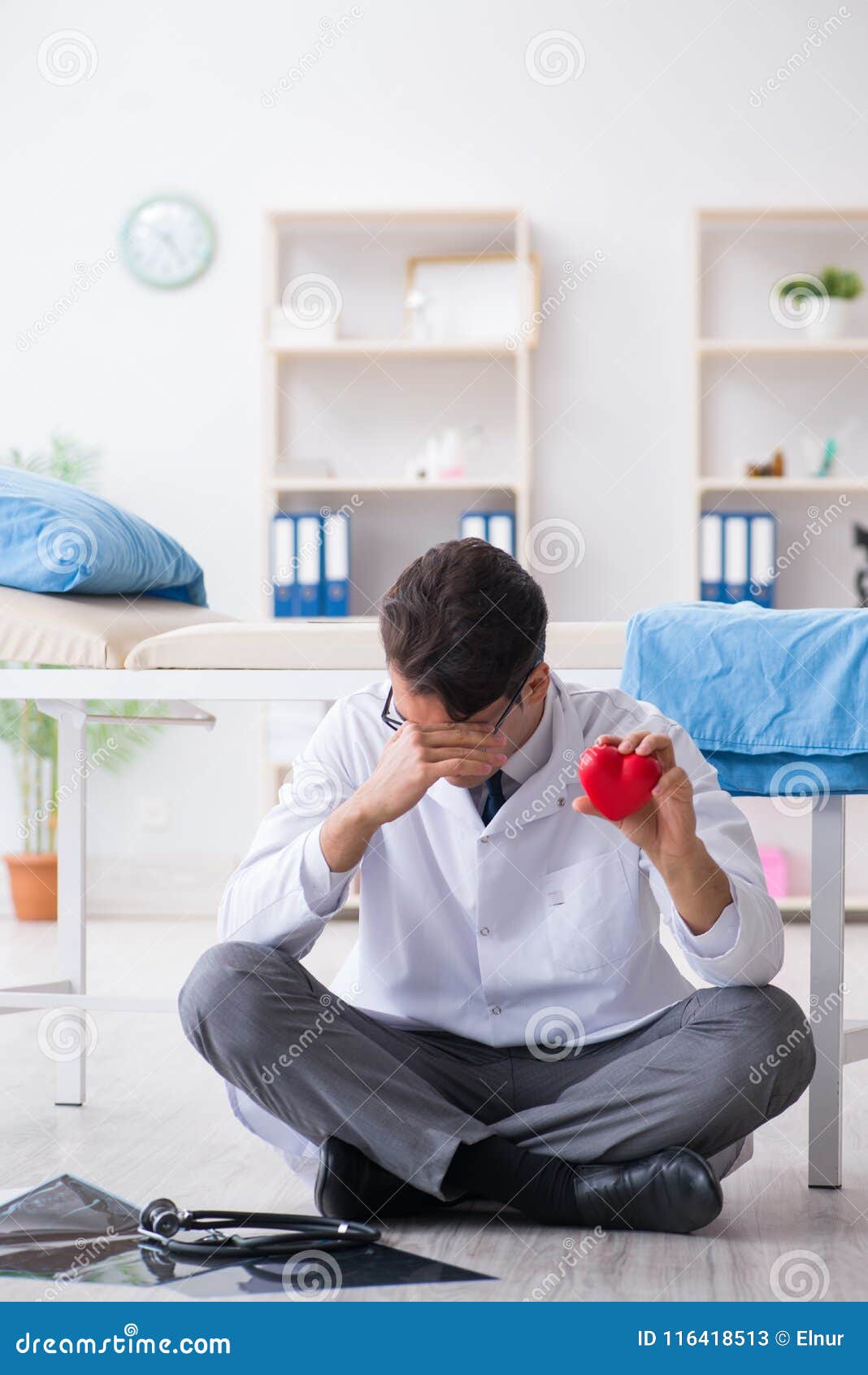 The Cardiologist Frustrated after Unsuccessful Surgery Stock Image ...