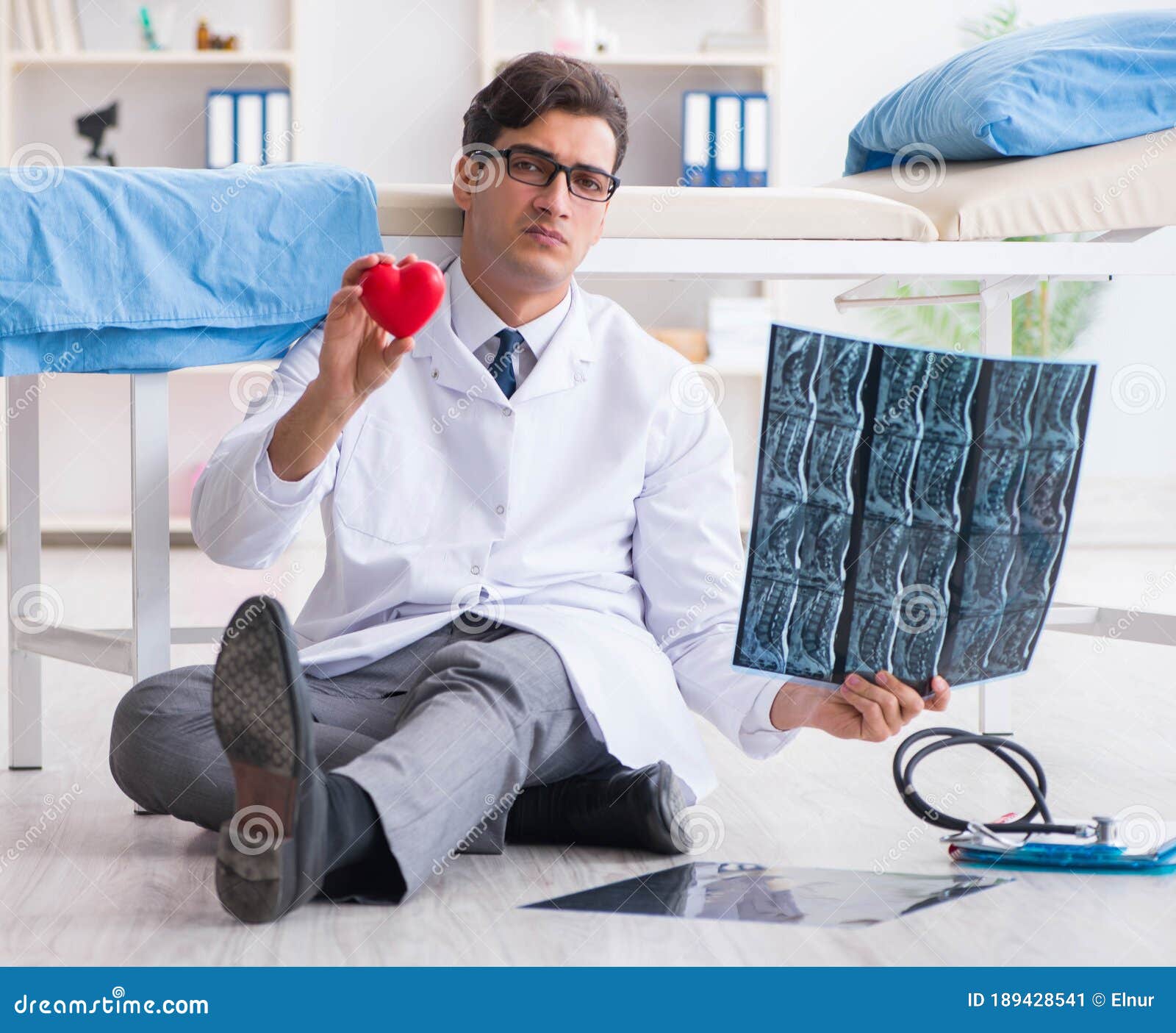 Cardiologist Frustrated After Unsuccessful Surgery Stock Image Image