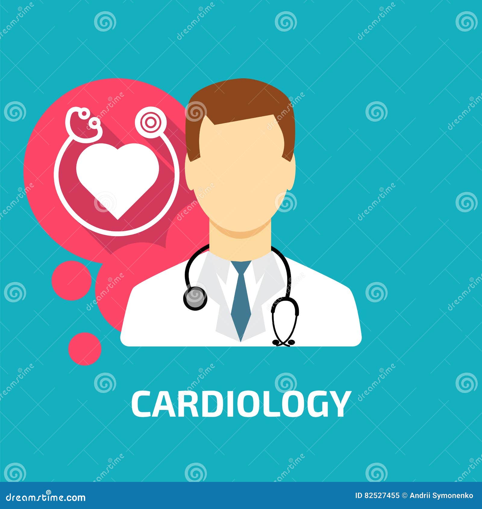 Cardiologist Icon Flat Style Stock Vector - Illustration of heart ... Cardiologist Icon Flat Style Stock Vector - Illustration of heart ...