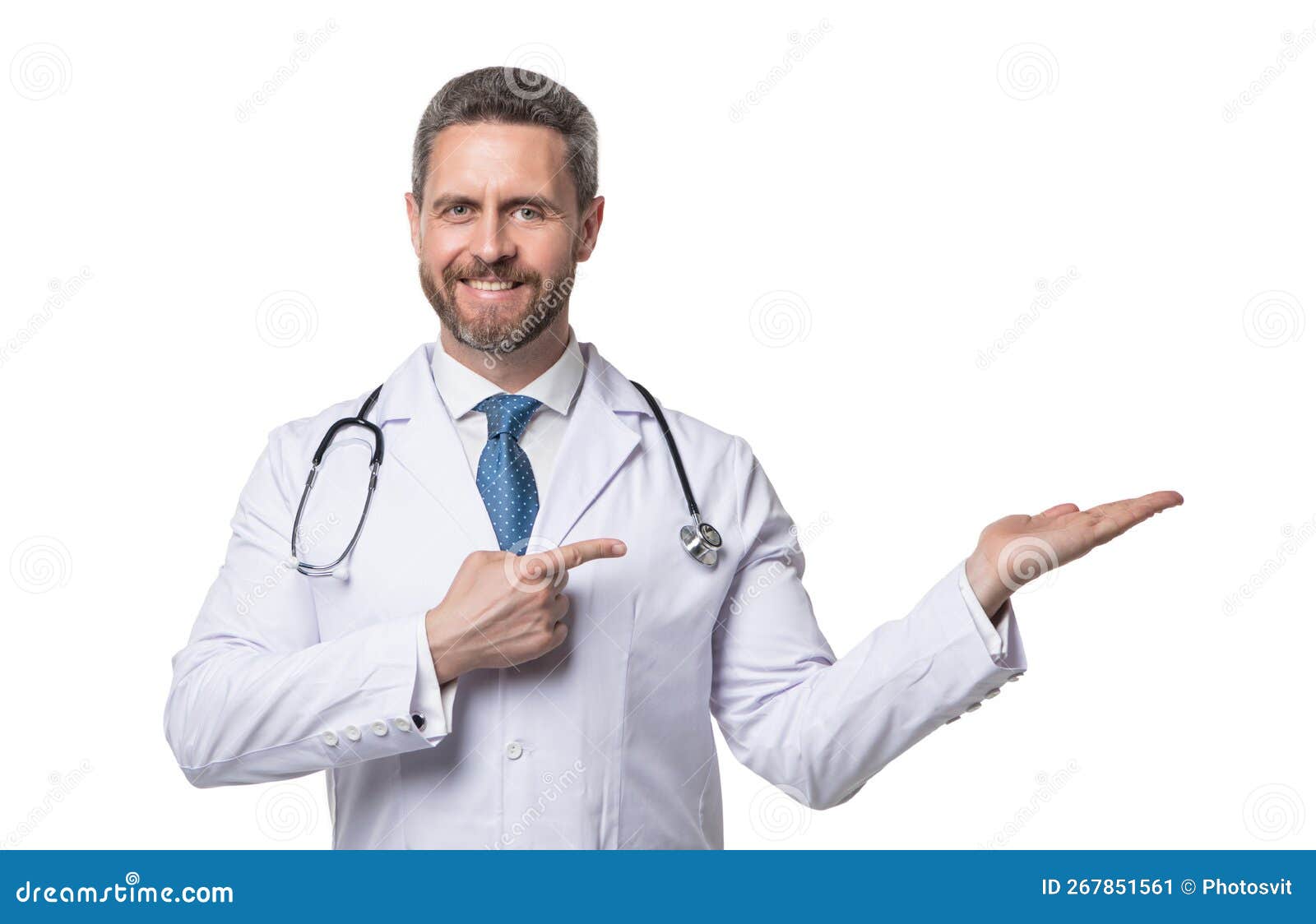 Cardiologist with Medicine Stethoscope. Cardiologist Presenting Product ...