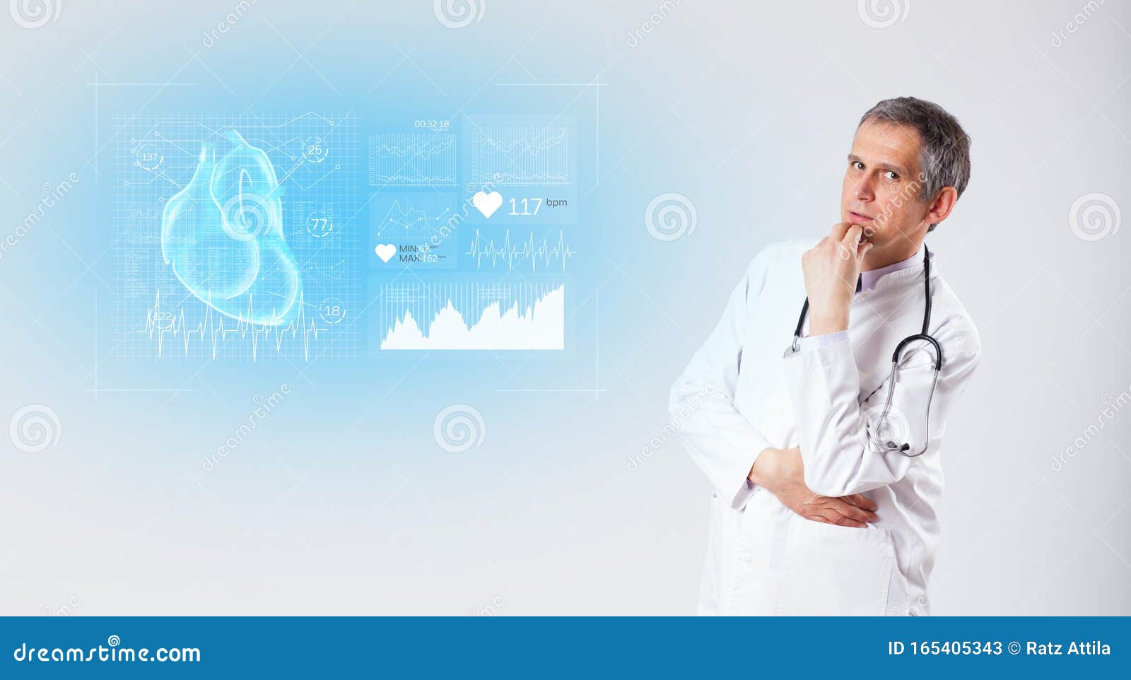 Cardiologist Presenting the Research Results Stock Image - Image of ...